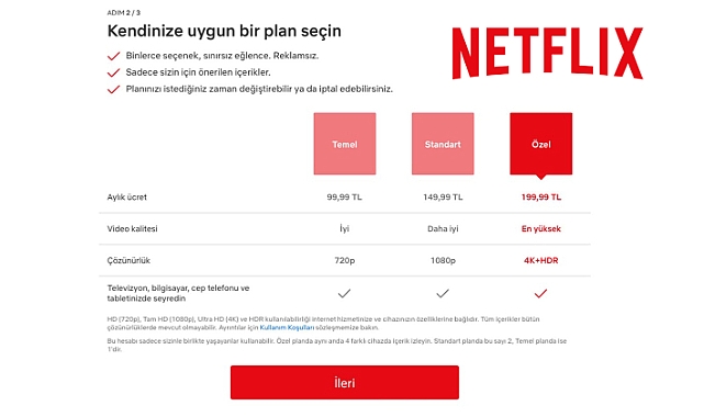 Netflix'ten Yeni Zam: Temel Plan 100TL, Özel Plan 200TL - Haberler - TamgaTürk